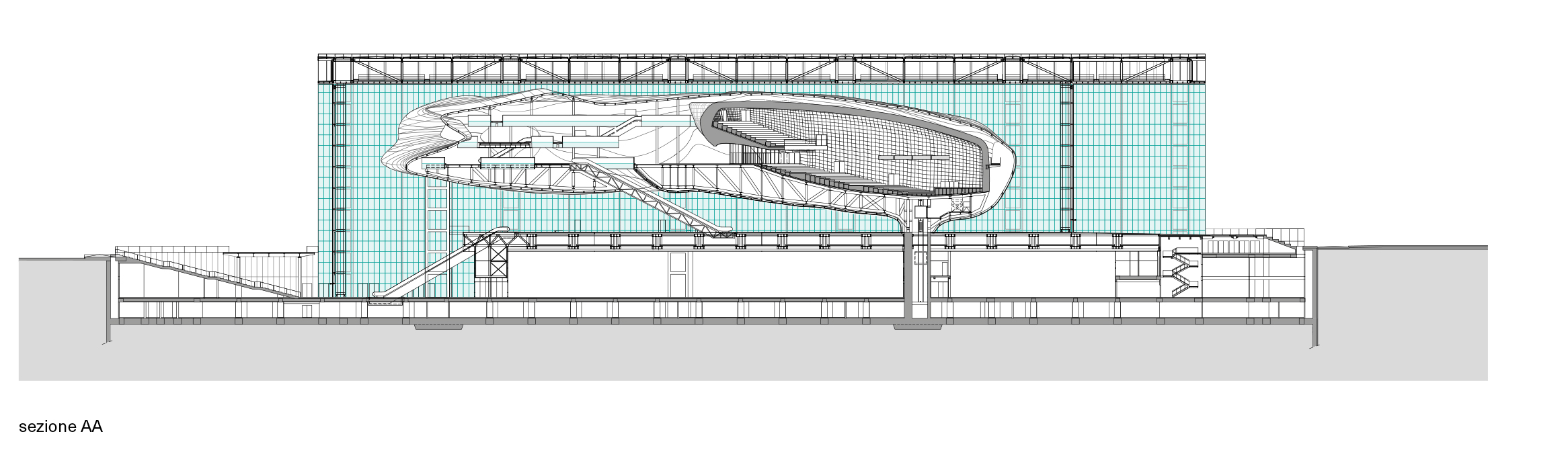 Glass balustrades Ninfa, Fuksas Cloud - Rome > Faraone EN
